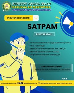 IAID Martapura Buka Penerimaan Tenaga Kontrak Satpam Tahun 2025 - IAI ...